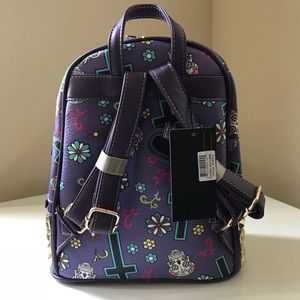 Bags | Purple Backpack With Skull Detail | Poshmark